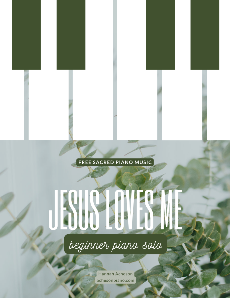 Jesus Loves Me | free easy piano arrangement for beginners - Acheson Piano